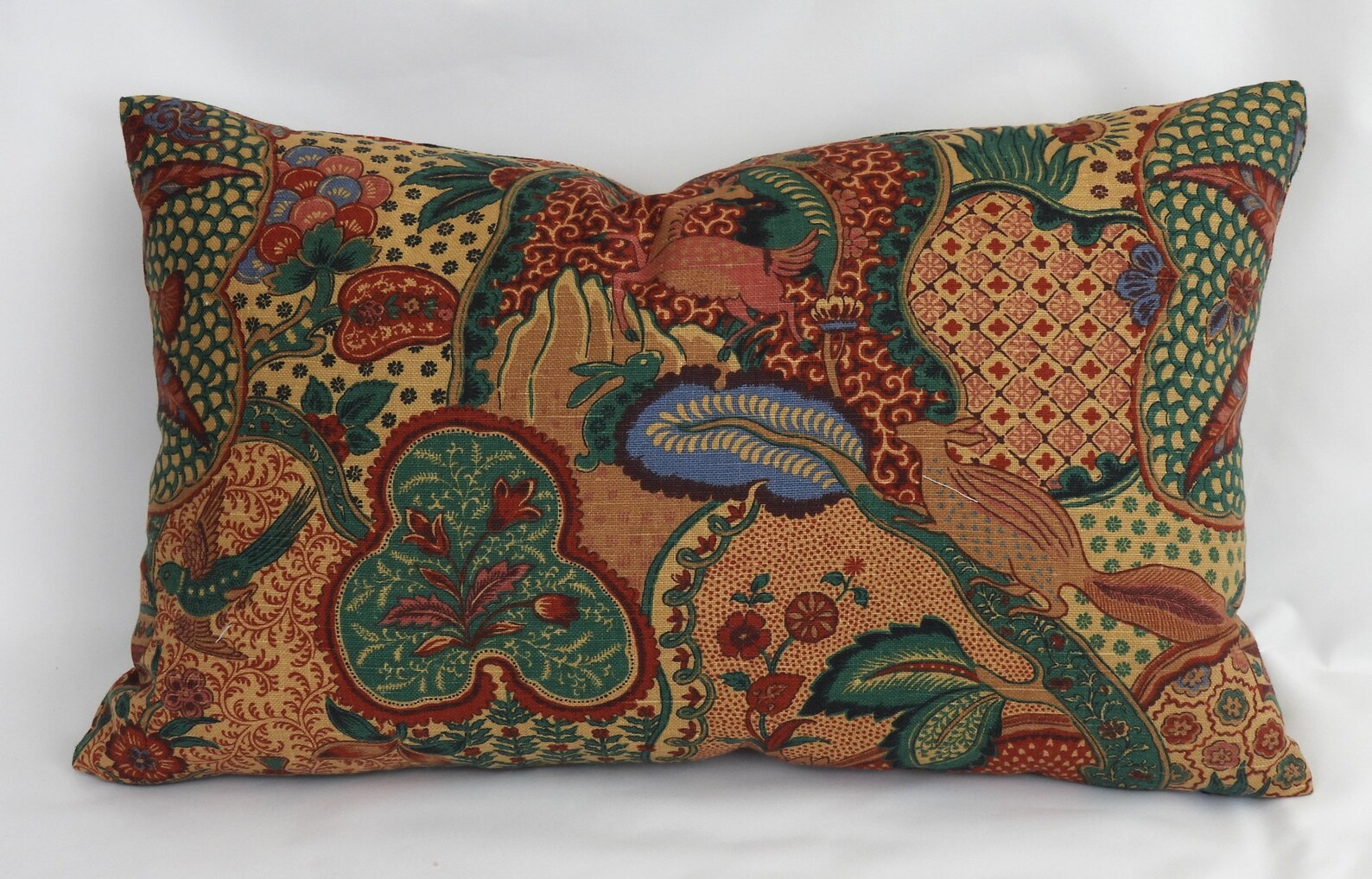 Bright Multi Color Jay Yang Design Pillow Cover, Double Sided Jewel ...