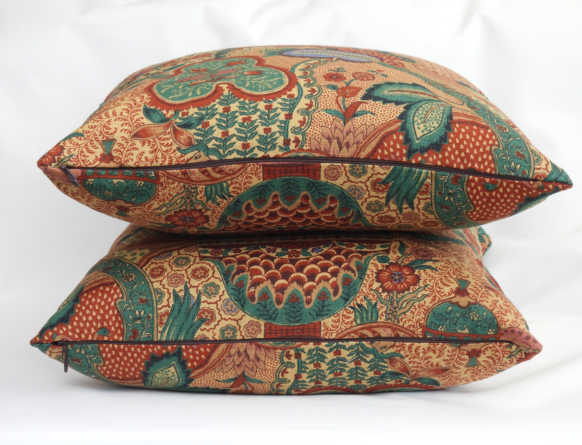 Bright Multi Color Jay Yang Design Pillow Cover, Double Sided Jewel ...