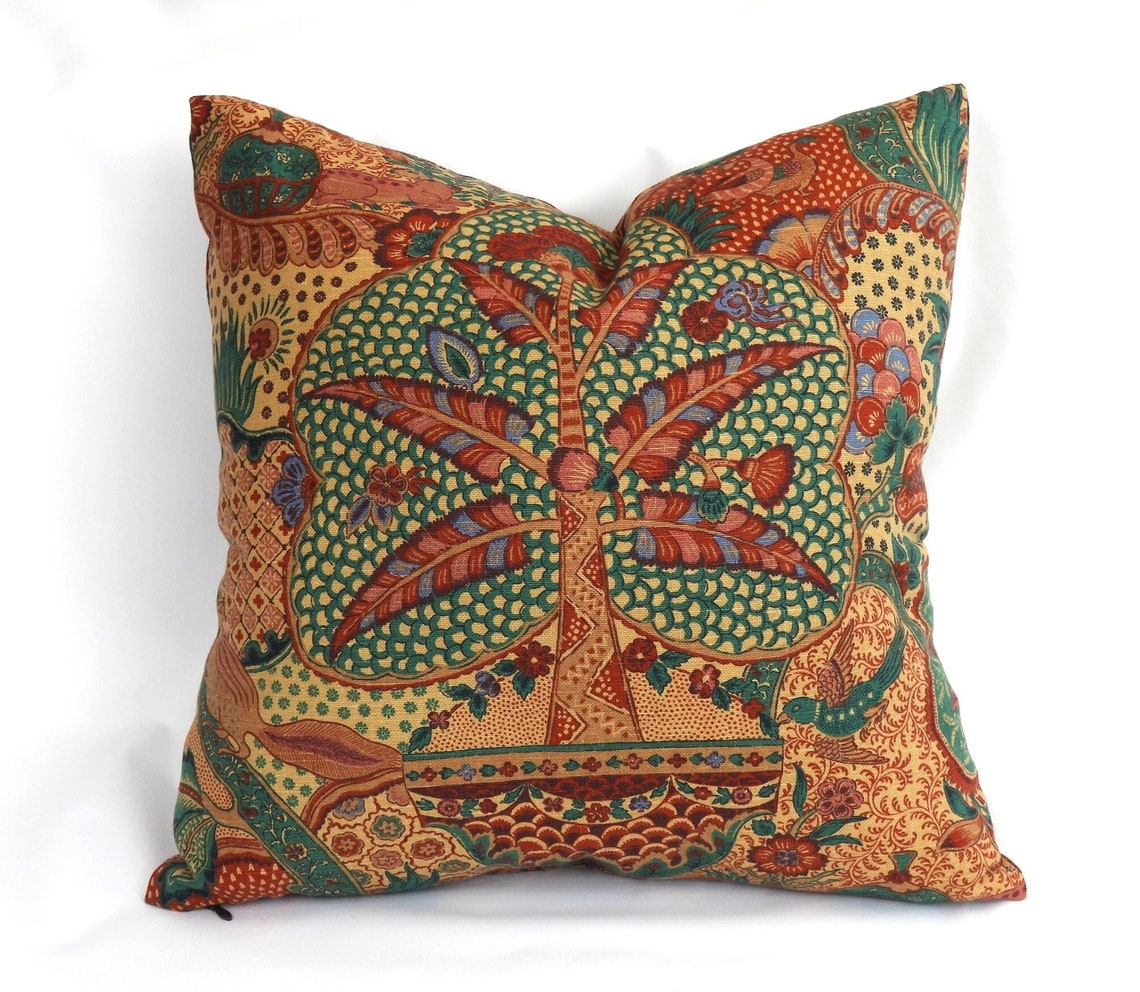 Bright Multi Color Jay Yang Design Pillow Cover, Double Sided Jewel ...