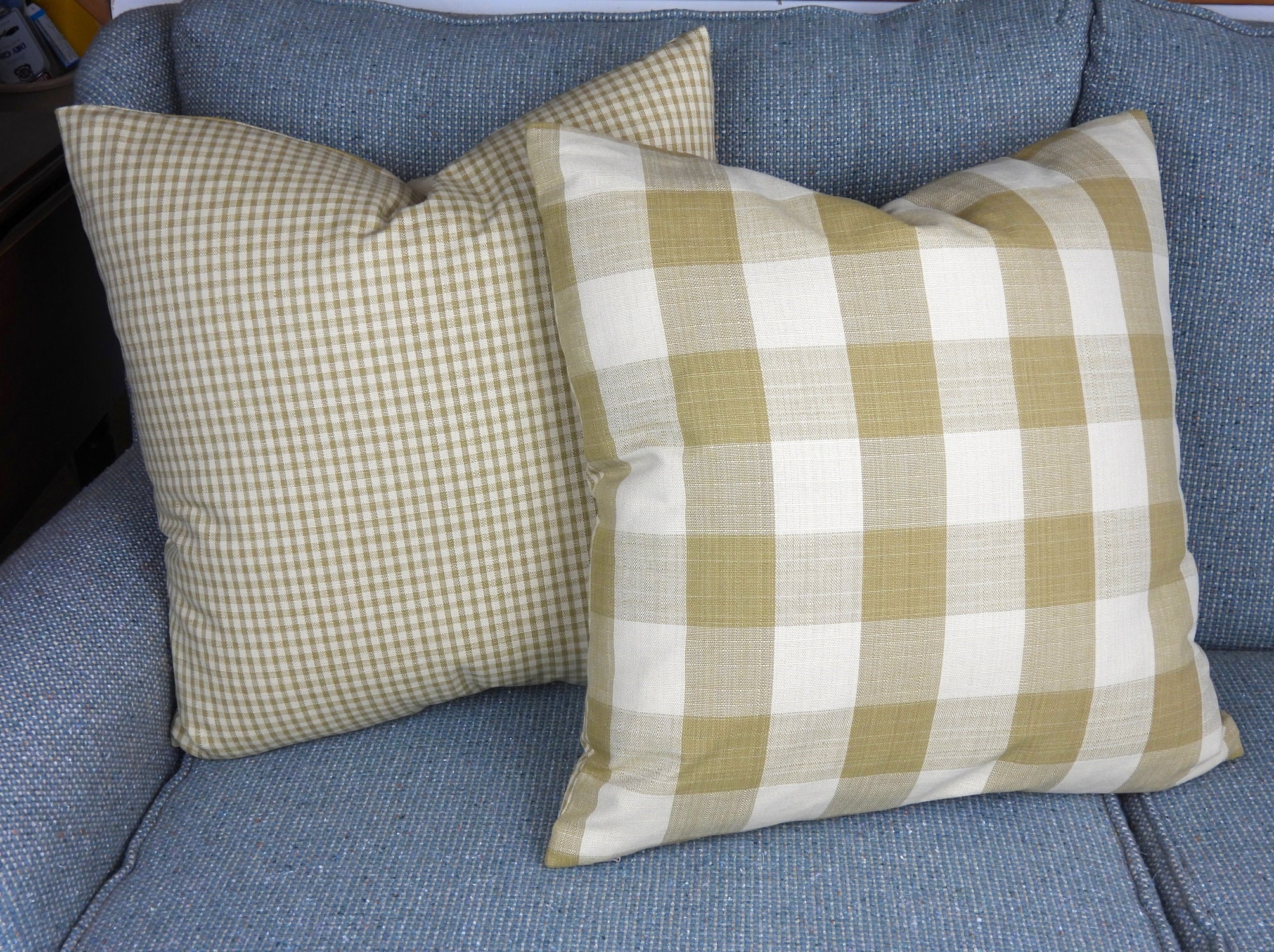 Buffalo Check Pillow Covers Reverse to Small Check Decorator - Etsy