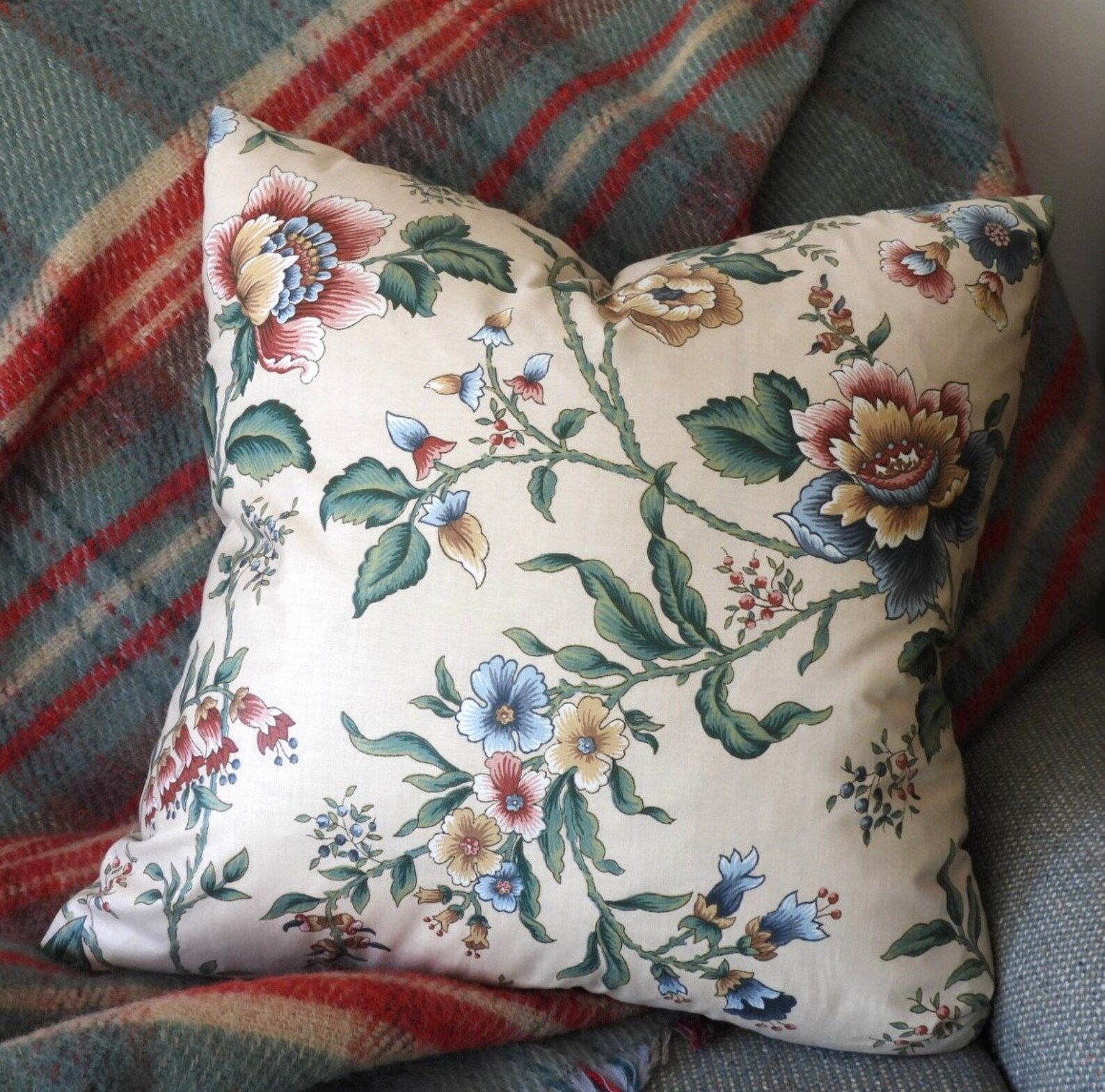 Floral Pillow Covers, Waverly Pillows, Traditional Pillows, Cottagecore ...