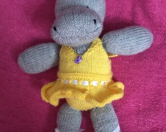 Knitapotamus the Knitted Hippo Pattern - Etsy UK