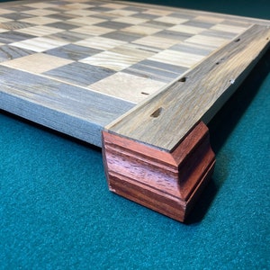 Unique Handcrafted CHESS BOARD Sustainably Sourced Wood Beetle Kill ...