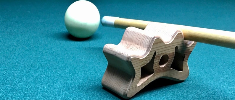 Handcrafted BILLIARDS POOL BRIDGE Cue Holder Stand / Adaptive Hold ...