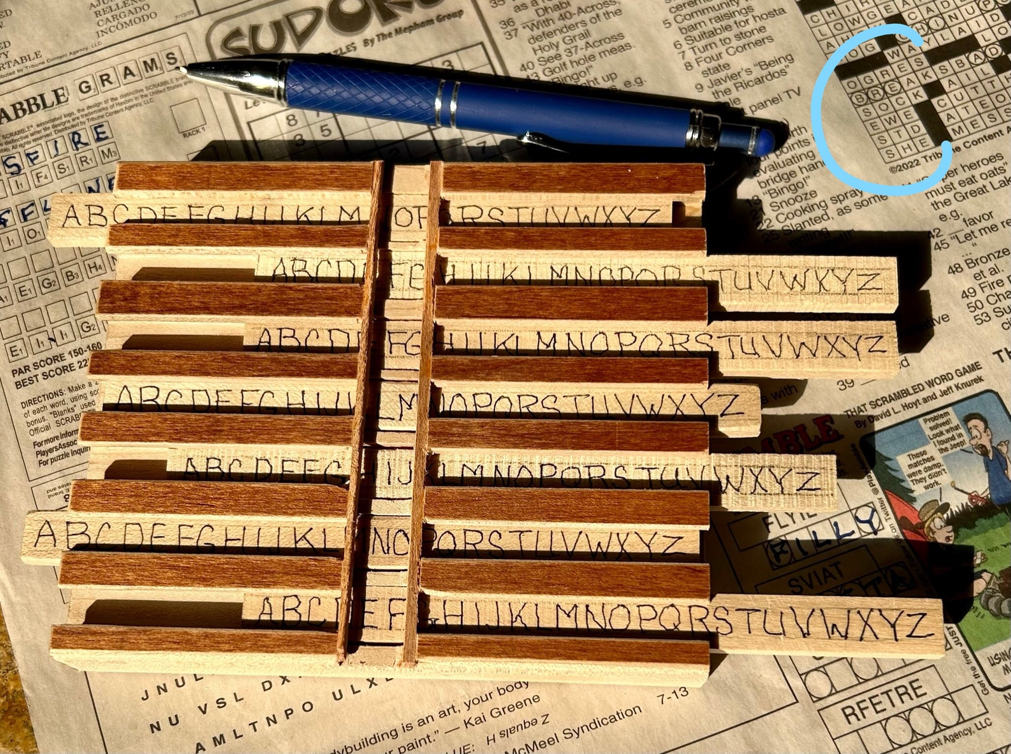 Handcrafted Wood Word Finder Helper for up to 7 Letters / Crossword ...