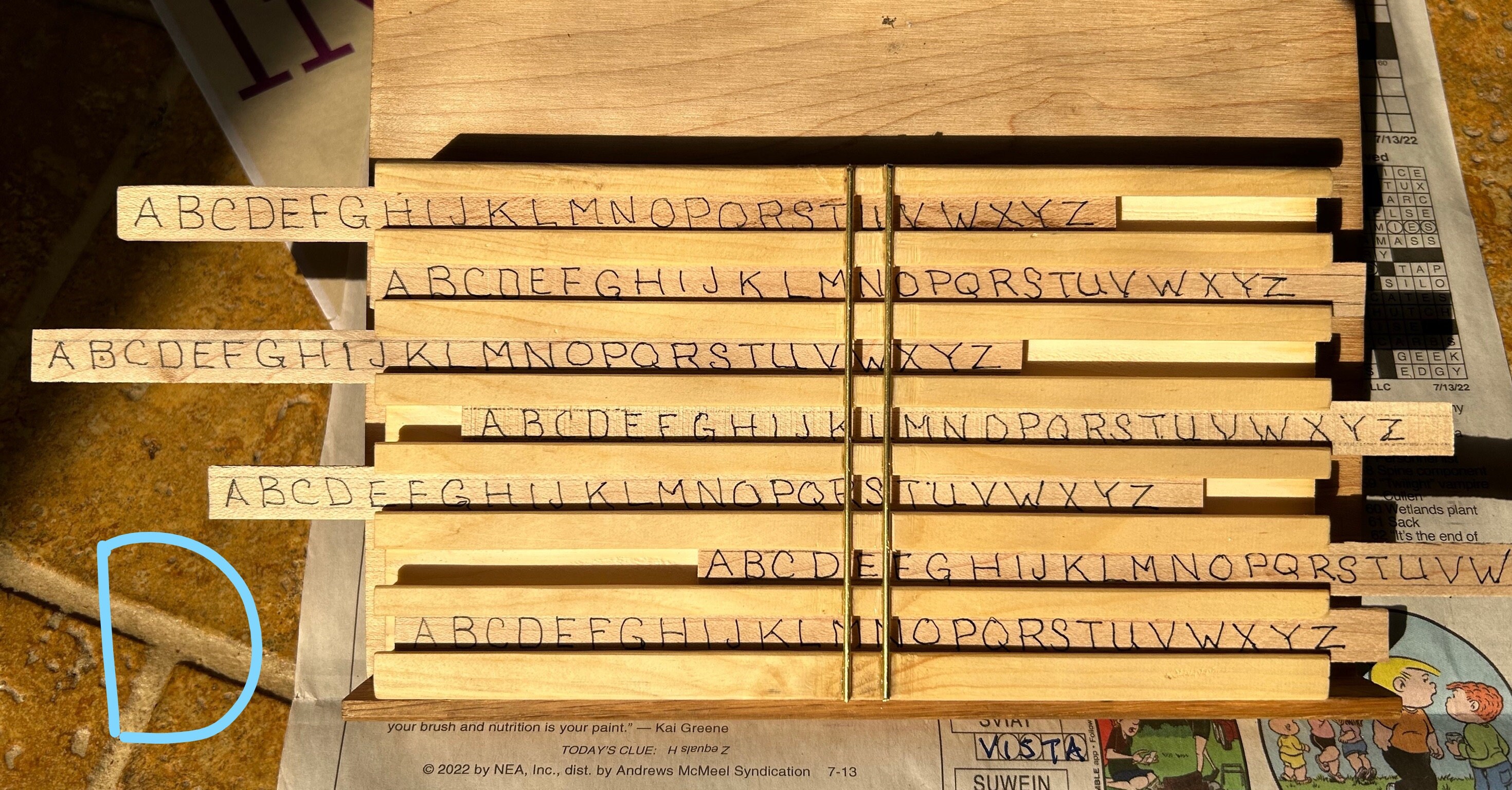 Handcrafted Wood Word Finder Helper for up to 7 Letters / Crossword ...