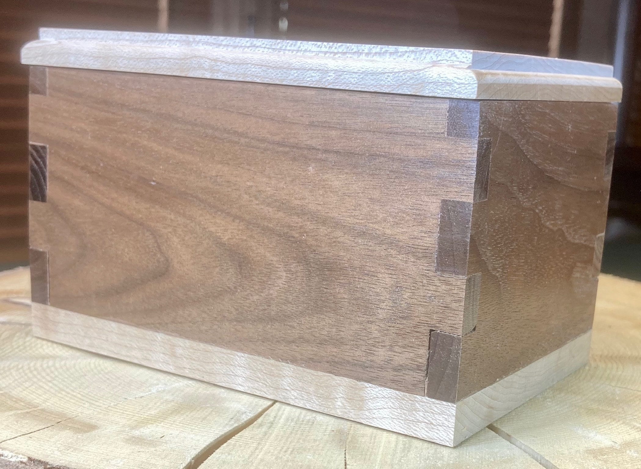 Handcrafted HINGED WOOD BOX With Lid / Sustainably Sourced Wood ...