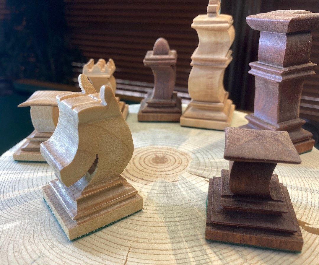 Unique Handcrafted NEOCLASSIC Themed CHESS PIECES - Sustainably Sourced ...