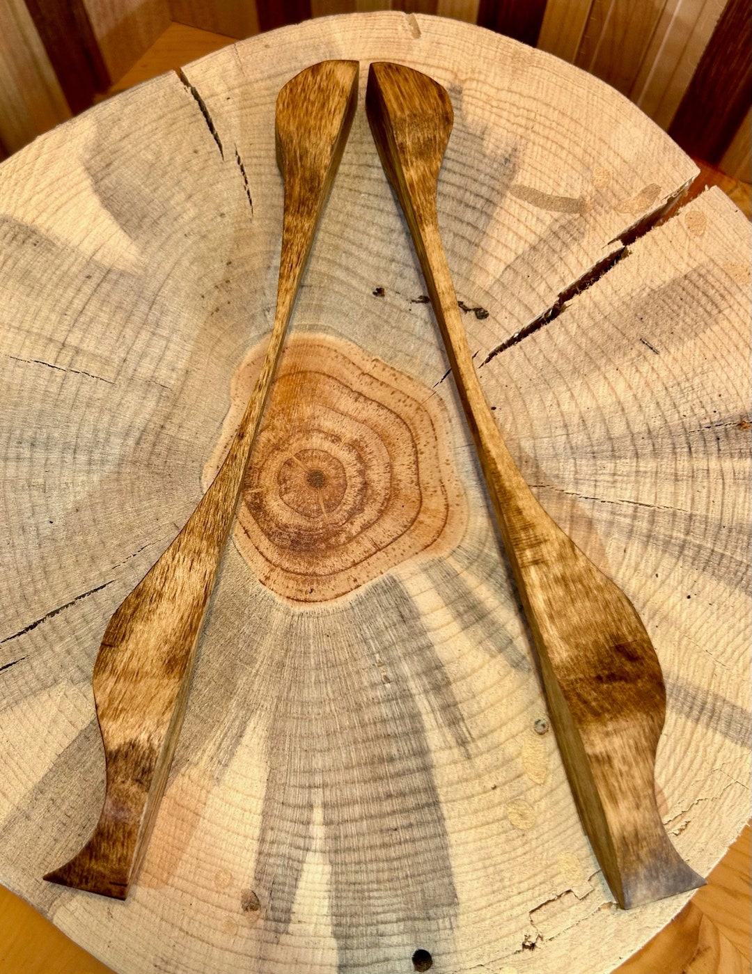 Handcrafted WOODEN BONGO Drum HAMMER Mallet Drumstick Dulcimer / Wood ...