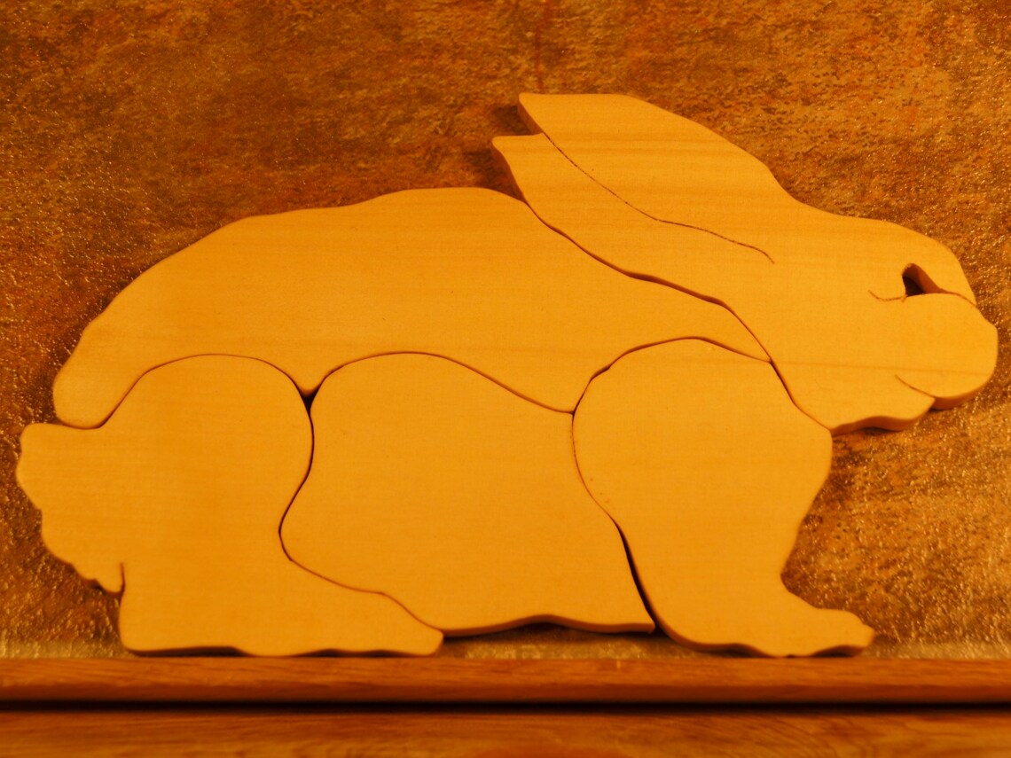 EASY BUNNY PUZZLE for Toddlers / Unique Handcrafted Wooden - Etsy