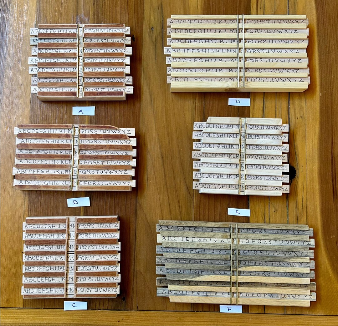 Handcrafted Wood Word Finder Helper (for up to 7 Letters) / Crossword ...