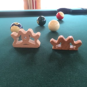 Handcrafted BILLIARDS POOL BRIDGE Cue Holder Stand / Adaptive Hold ...