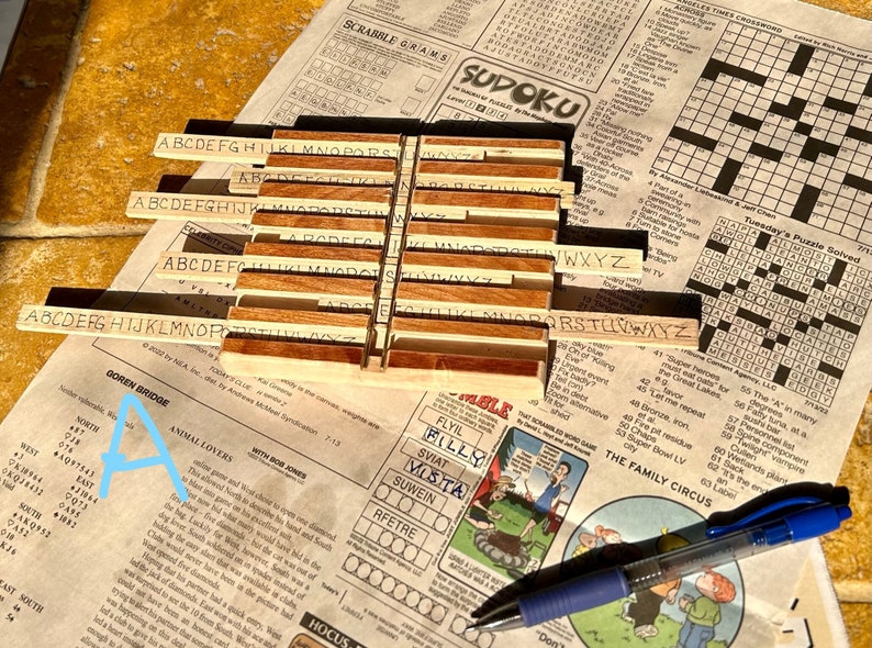 Handcrafted Wood Word Finder Helper for up to 7 Letters / - Etsy