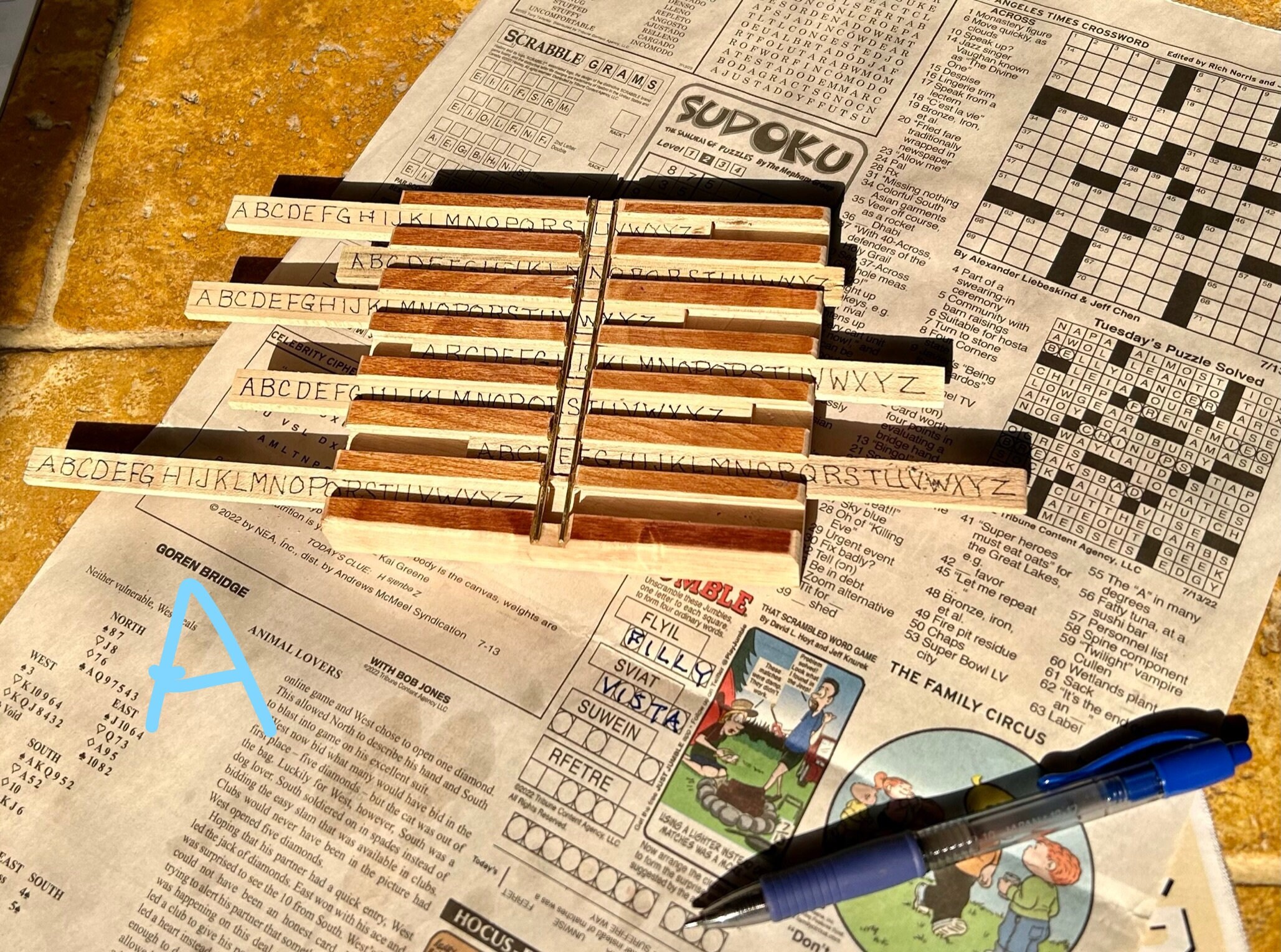 Handcrafted Wood Word Finder Helper for up to 7 Letters / Crossword ...