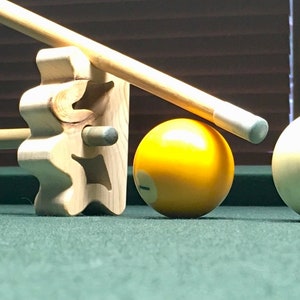 Handcrafted BILLIARDS POOL BRIDGE Cue Holder Stand / Adaptive Hold ...
