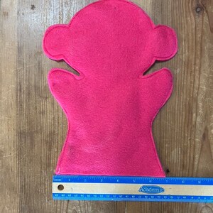 Pink Monkey Felt Hand Puppet Teaching Aid - Etsy UK