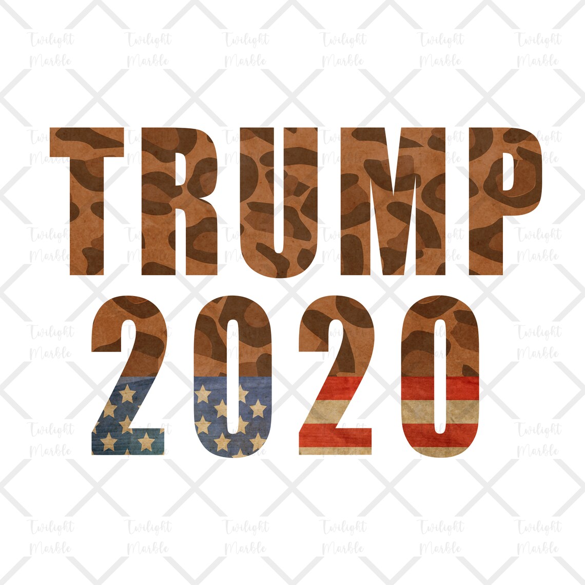 TRUMP 2020 Leopard Design With Flag Digital Download for - Etsy