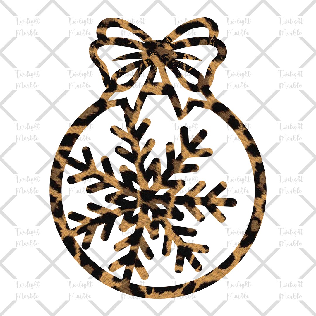 Leopard Christmas Ornaments Sublimation Digital Download - Etsy