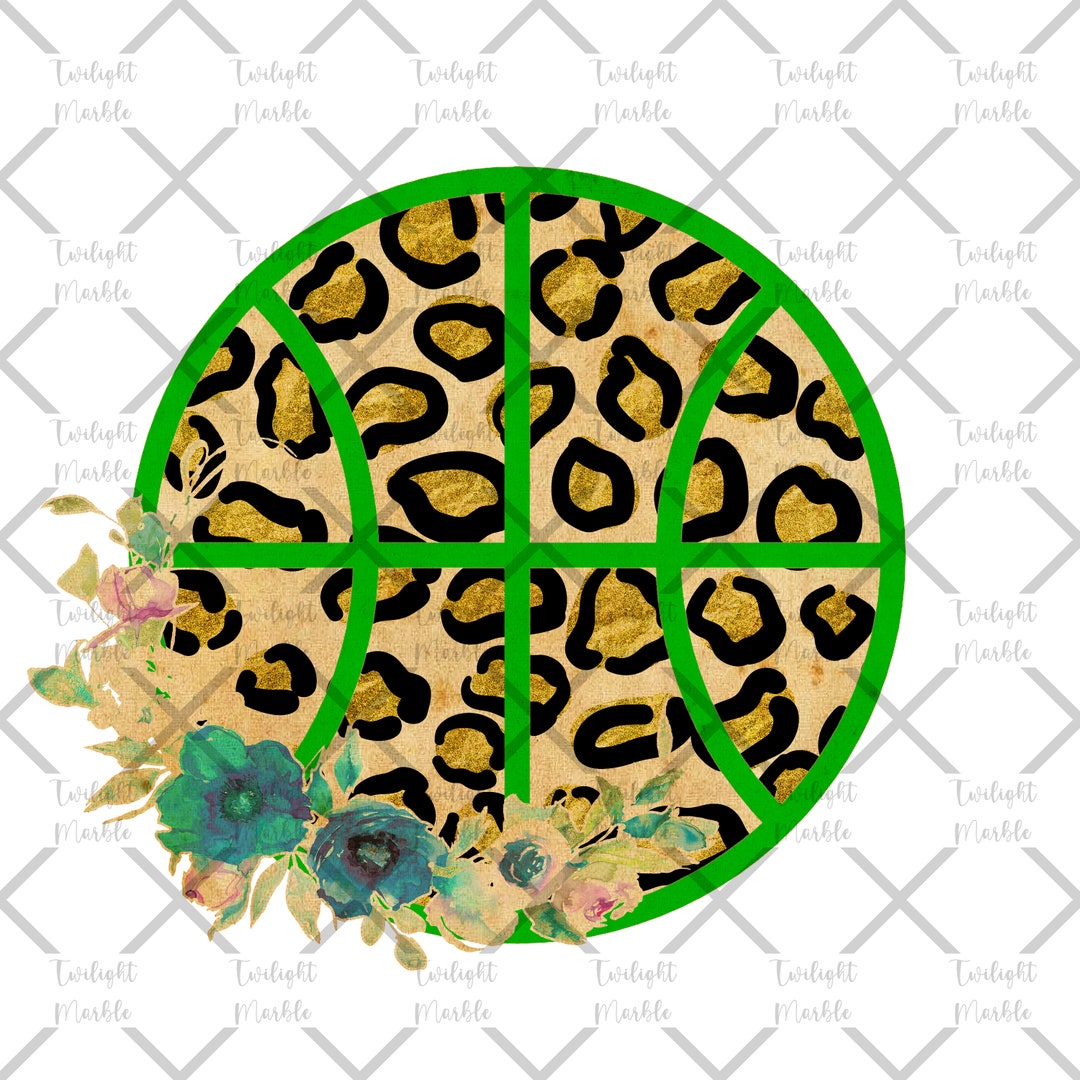 Retro Basketball With Flowers PNG - Basketball Clipart for Digital ...