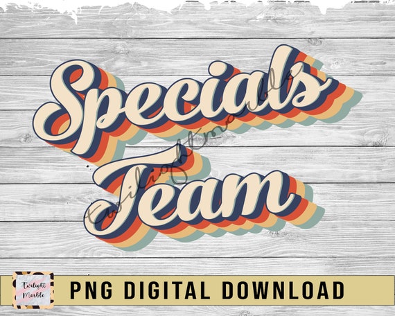 Retro Specials Team Word Style Sublimation Digital Download | Etsy
