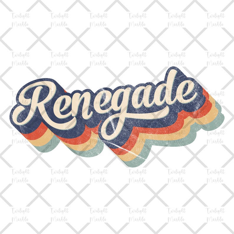 Retro Renegade Sublimation Design Download | PNG | Digital Download - Etsy