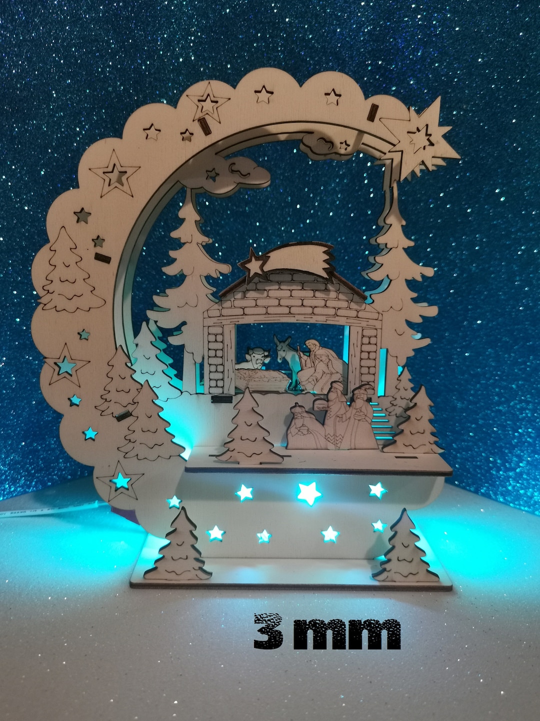 3D Laser Cut Nativity Nativity Scene Landscape, 3 Mm Thick - Etsy