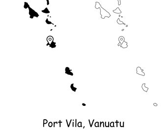 Vanuatuan Map Svg - Etsy