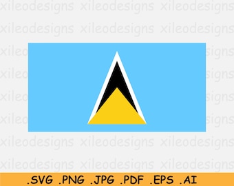 Saint Lucia Svg - Etsy