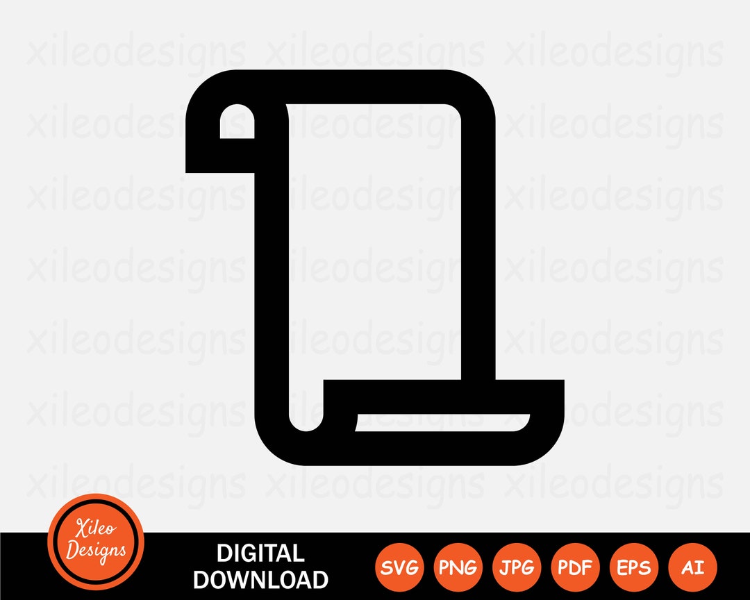 Document Scroll Icon SVG Paper Roll Certificate Sheet Png Jpg Eps Ai ...