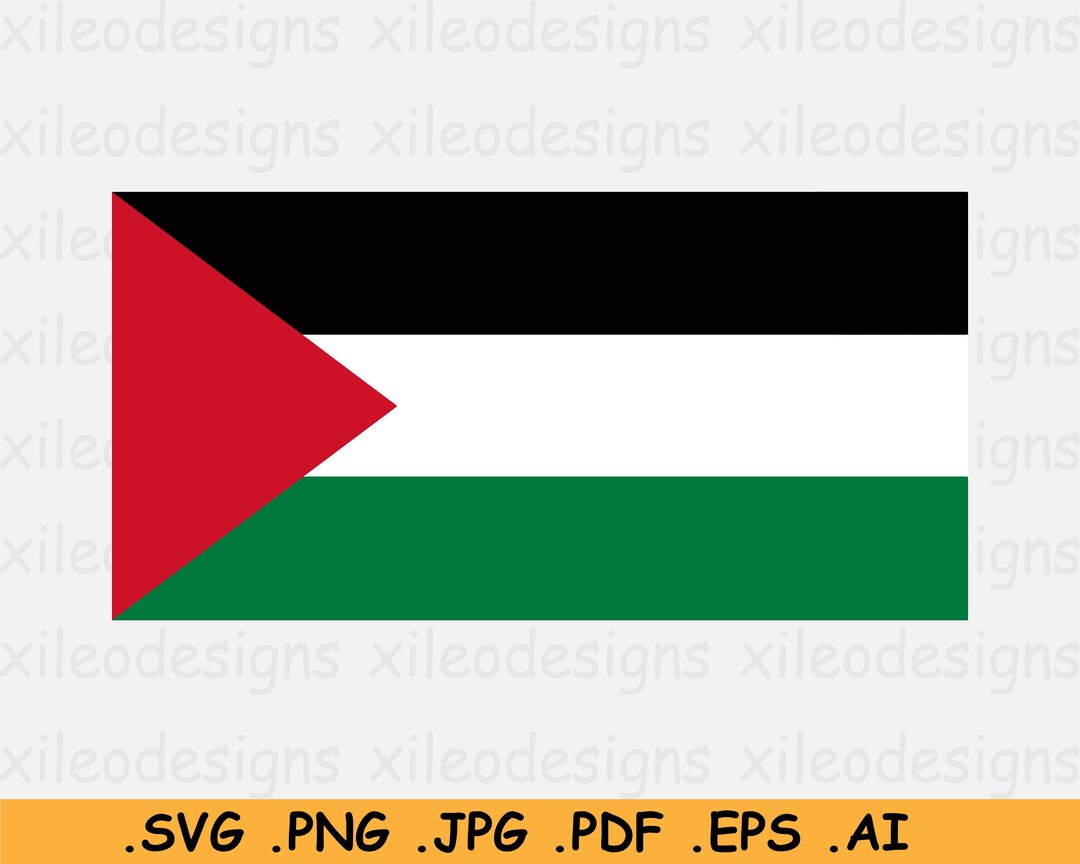 Palestine SVG National Flag, Palestinian Nation Country Banner, Cricut ...