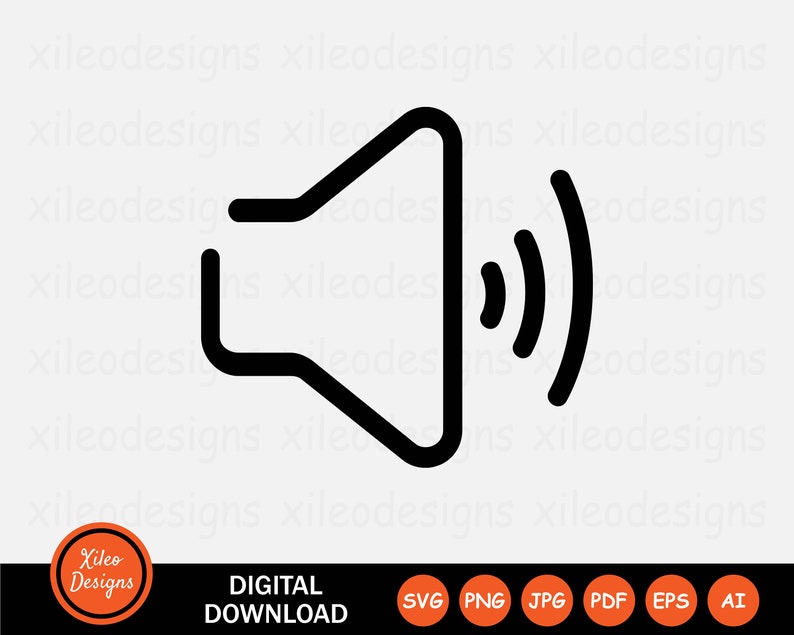 Volume Line Icon SVG Sound Media Audio Radio Loudspeaker Speaker App ...