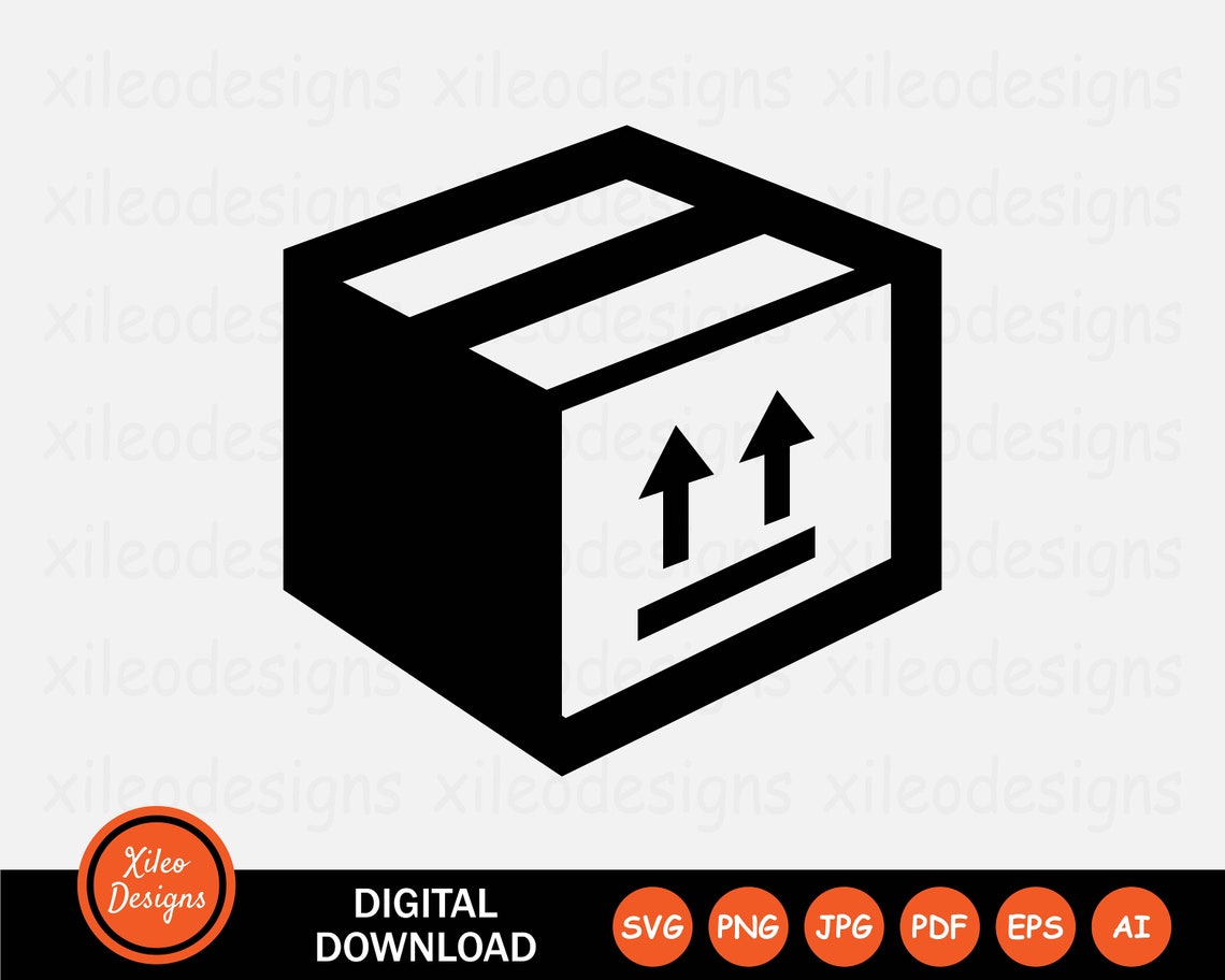 Shipping Box With up Arrows Icon SVG Package Shipment Graphic Vector ...