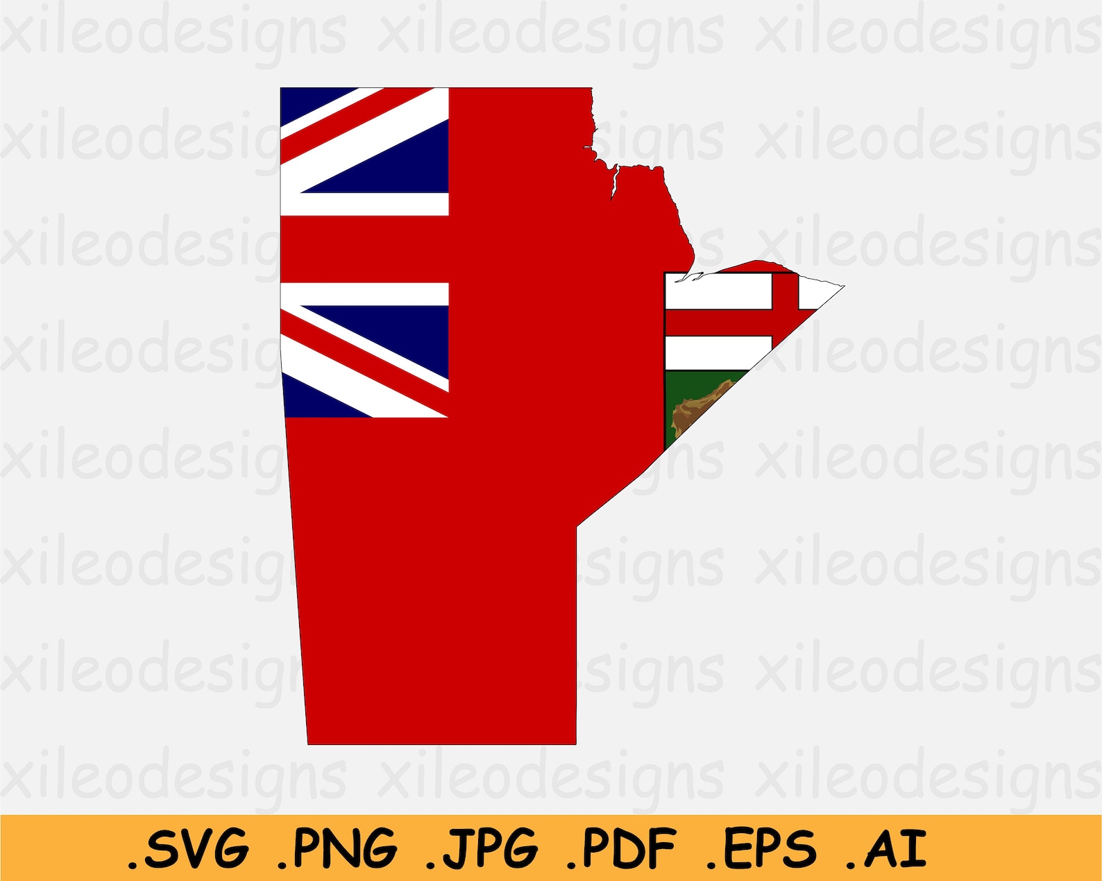 Manitoba Map Flag SVG, MB Canada Canadian Province State Territory ...