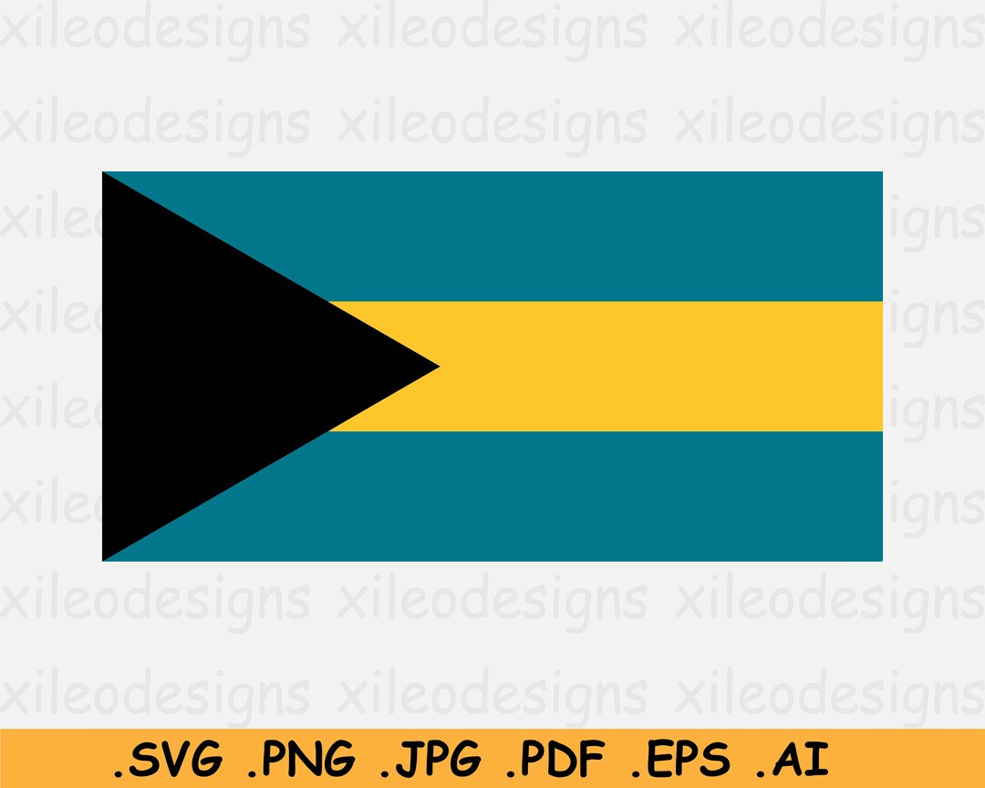 The Bahamas National Flag SVG, Bahamian Nation Country Banner, Cricut ...