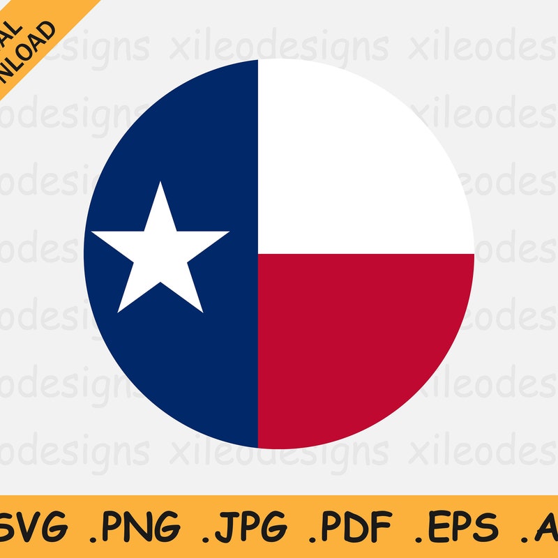 Round Texas Flag - Etsy