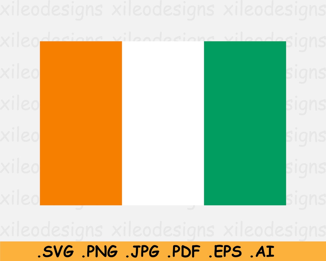 Ivory Coast Flag SVG Côte d'Ivoire National Nation | Etsy