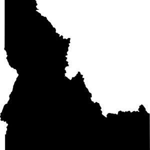 Idaho Map SVG - ID USA United States of America Us, Black and White ...