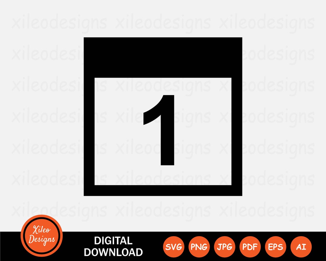 Calendar Icon SVG Date Dateline Schedule Appointment 1 Sign Symbol ...
