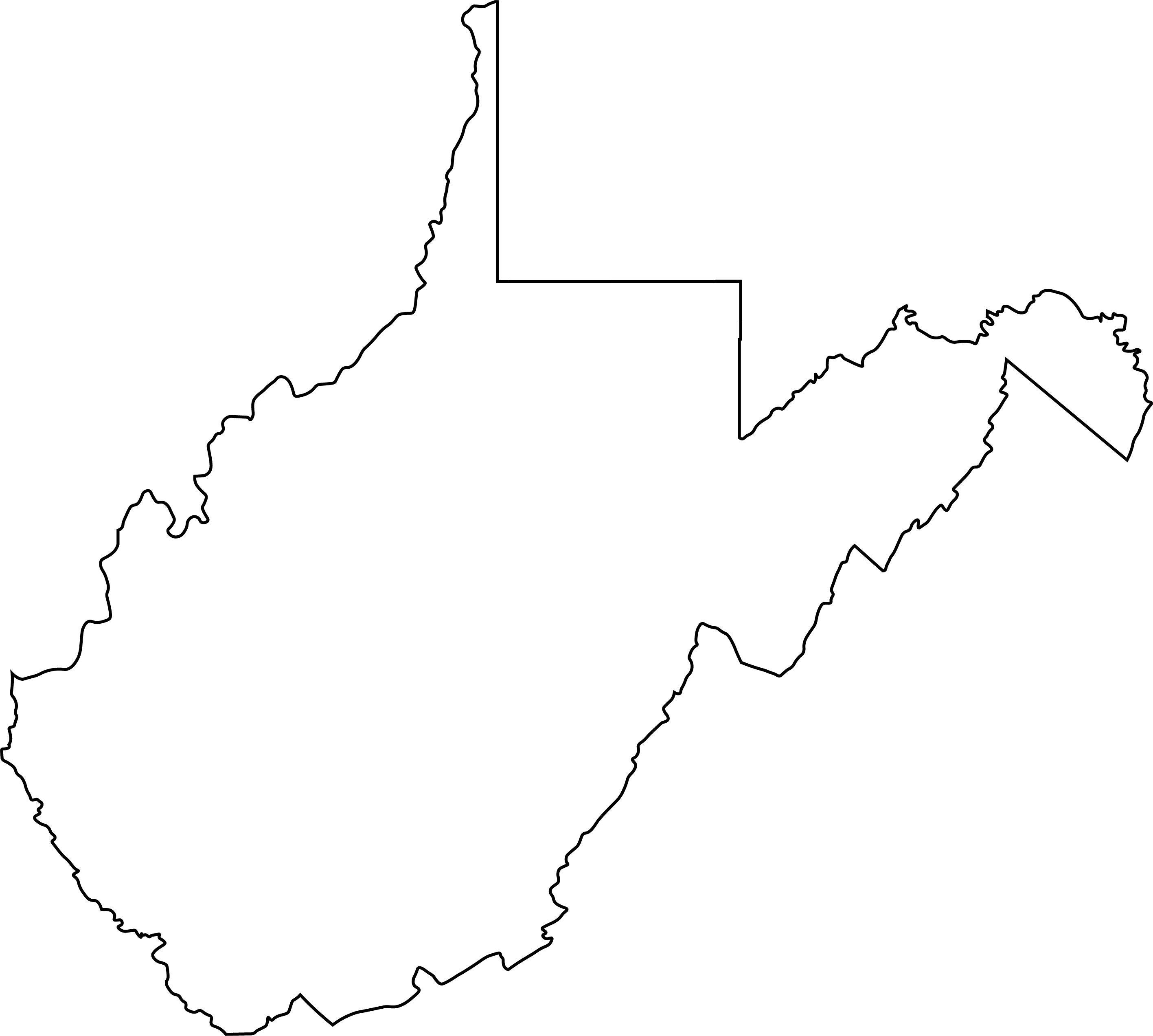 West Virginia Map SVG - WV USA United States of America Us, Black ...