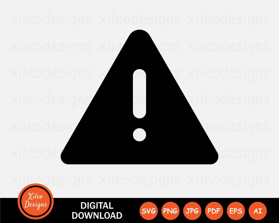 Alert Icon SVG Triangle Warning Notice Attention Safety Graphic Vector ...
