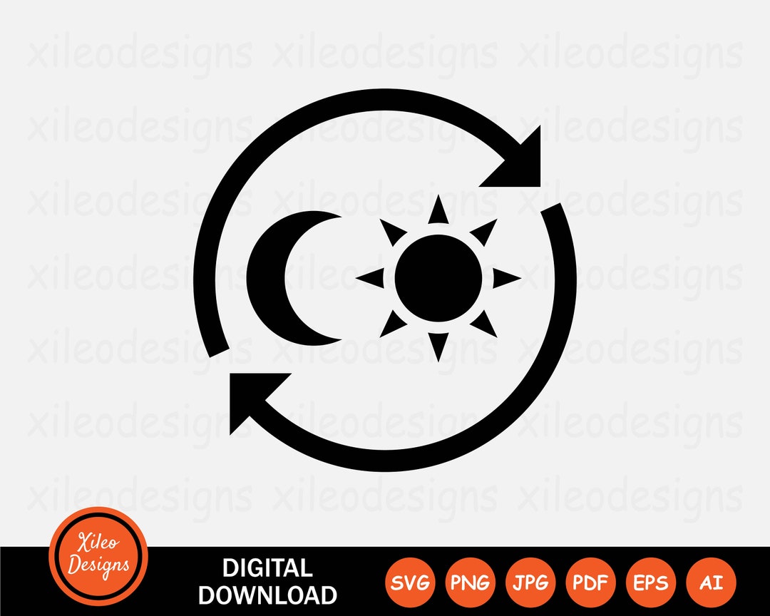 24 Hour Service Icon SVG - 24h Round the Clock Day Night Morning ...