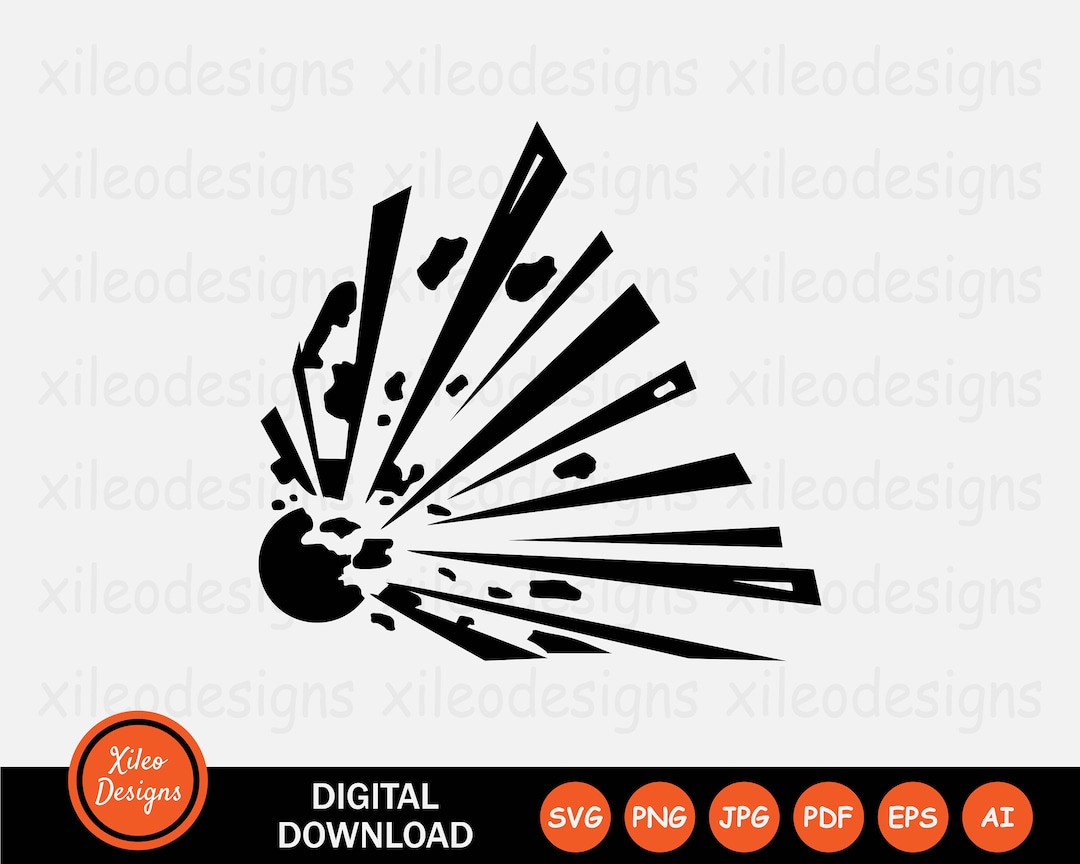 Explosion Icon SVG - Explode Explosive Blast Bomb Boom Bang Flash ...