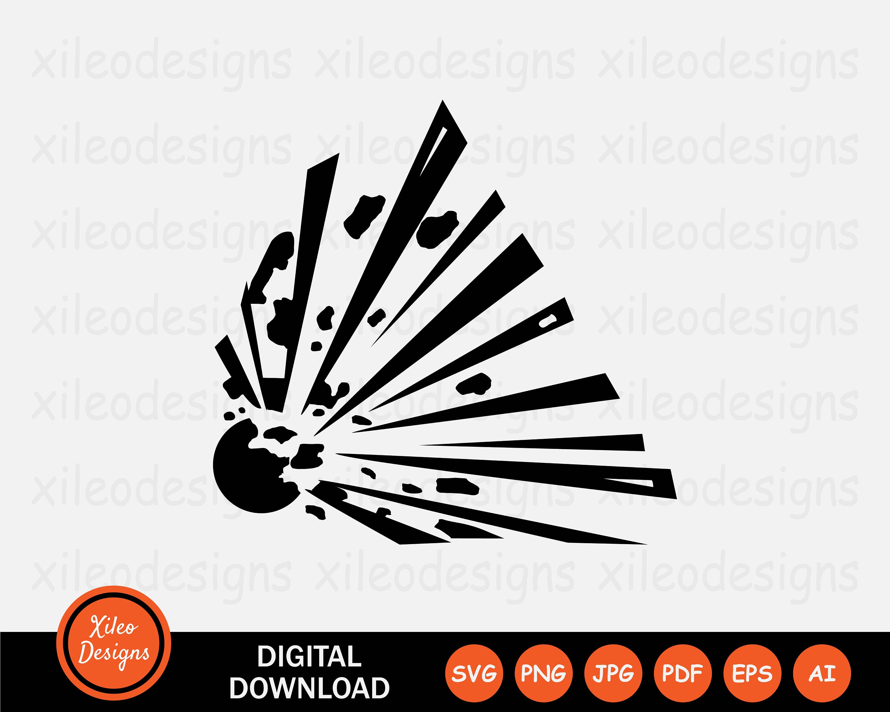 Explosion Icon SVG Explode Explosive Blast Bomb Boom Bang - Etsy
