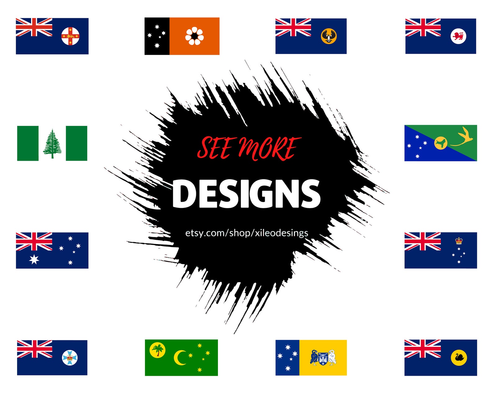 Queensland Australia Flag SVG Qld AU Aus Australian State - Etsy Canada