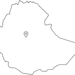 Addis Ababa Ethiopia Map Capital City Country Location Pin Black White ...