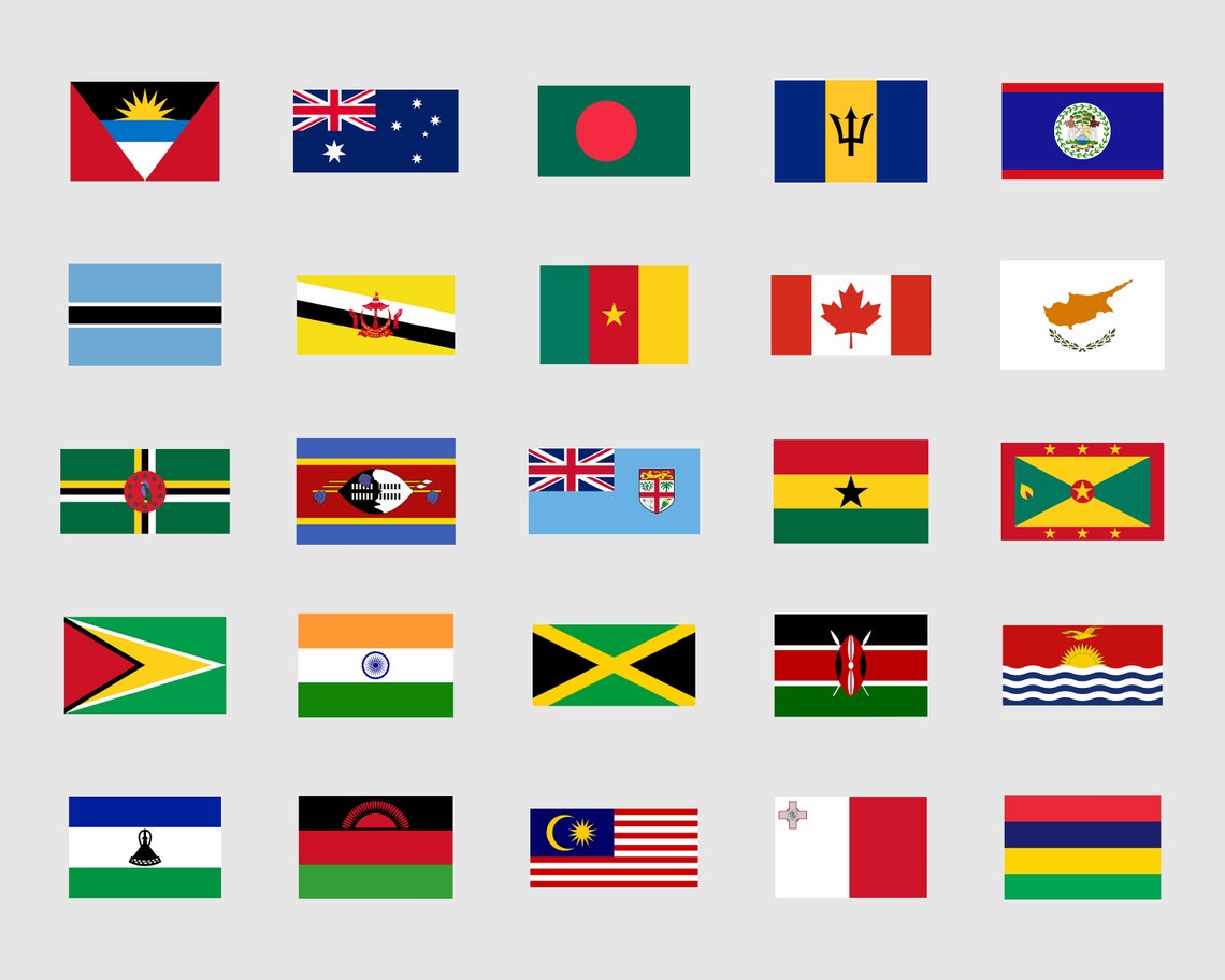 Commonwealth Countries Flag SVG Bundle Set Member Country - Etsy