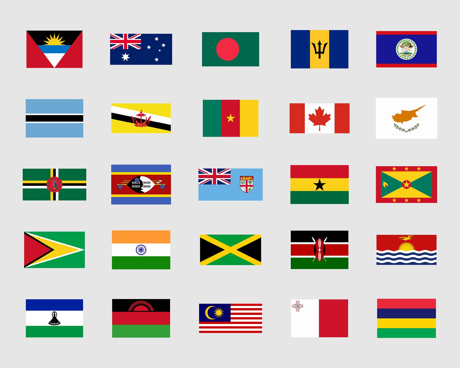 Commonwealth Countries Flag SVG Bundle Set Member Country - Etsy