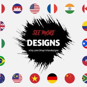 Latin America Country Round Flags SVG Bundle Set, Countries Circle Flag ...