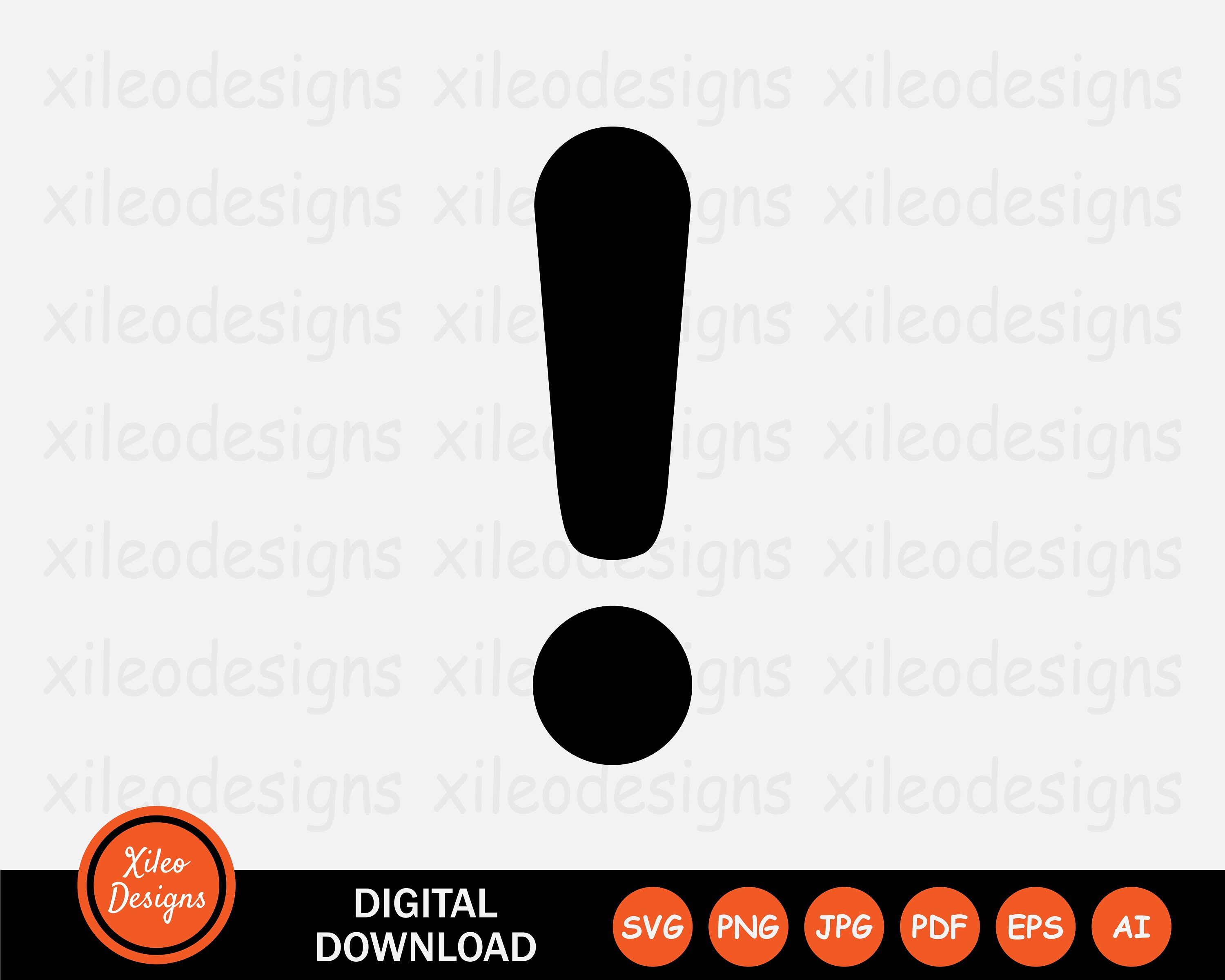 Exclamation Mark Symbol SVG Caution Icon Alert Attention Notice Warning ...
