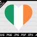 Ireland Heart Flag SVG, Irish Love Shape Banner, Country National ...